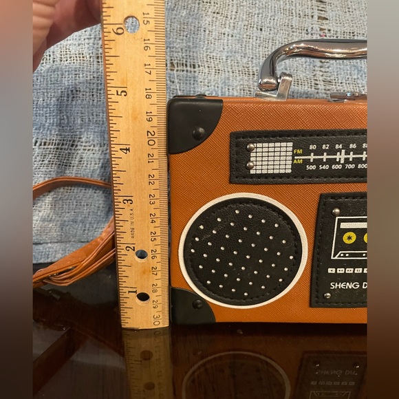 Sheng Da | Bags | Sheng Da Kawaii Cute Boombox Radio Tan Crossbody ...